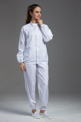 Cina L'anti tuta statica professionale di ESD con il rivestimento del risvolto della chiusura lampo ed ansima l'umidità bianca di colore che wicking in vendita