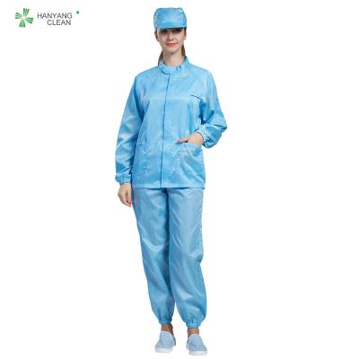 Cina Anti rivestimento del locale senza polvere di durevolezza ESD e pantaloni statici lavanti e, prova blu della polvere di colore in vendita