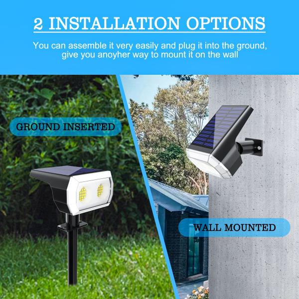 Quality Solar Landscape Spotlights Outdoor IP65 Waterproof Landscape Solar Outdoor Lamp for sale
