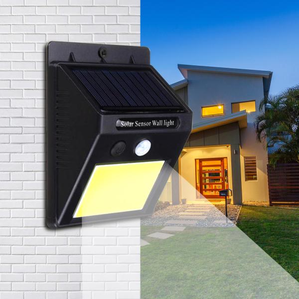 Quality 4-sided illuminated solar courtyard wall lamp Motion Sensor solar Light 76LEDs for sale