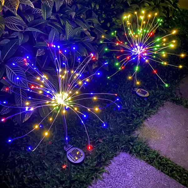 Quality Solar Firework Lamp Solar Garden Lights with 2 Lighting Modes Twinkling and for sale
