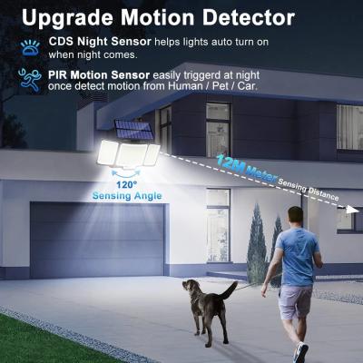 Quality 348 LED Solar Light PIR Motion Sensor Outdoor Solar Lamp IP65 Waterproof Wall for sale