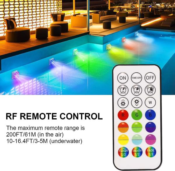 Quality Swimming Pool Lights Rechargeable Submersible LED Lights with Remote IP68 for sale