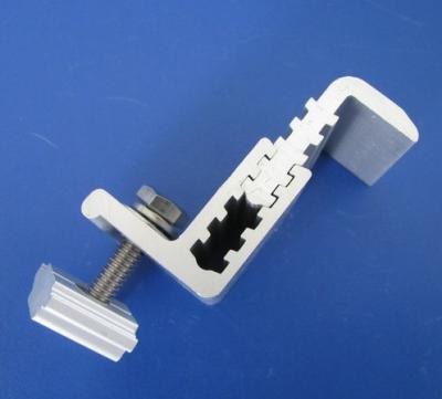 China Anodized Solar End Clamp flat Roof Solar Mounting Systems With Nut / Bolt for sale
