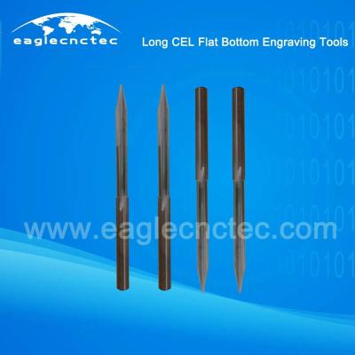 China Flat Bottom V Shaped Long CEL Engraving Router Bits for sale