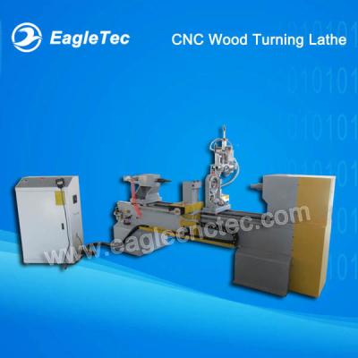 China CNC Wood Turning Lathe Machine with One Axis Two Blades and Gymbals Spindle for sale