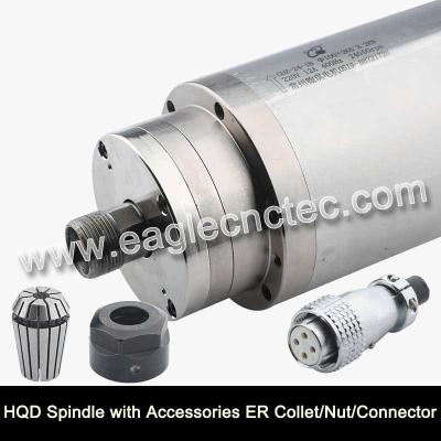 China Water Cooled Spindle Motor HQD 2.2kw 3.2kw 4.5kw 5.5kw for CNC Router for sale