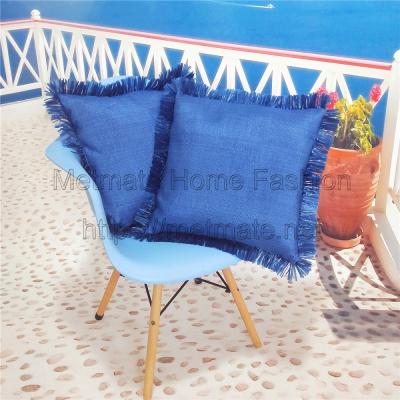 China 100%PP，18*18 inch or customized，Blue,black and white,yellow，Vinyl Textured Patio Furniture Cushion Covers for sale
