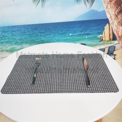 China 100% synthetic raffia  Back microfiber,11.8*17.71 inch,Grey,green,gold,blue,Waterproof Polypropylene Plastic Placemats for sale