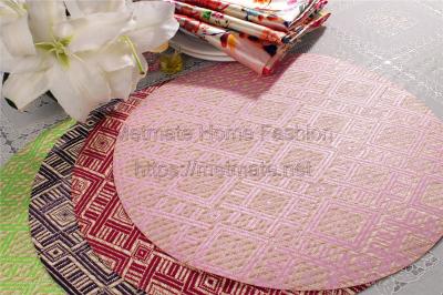 China PP Raffia,EVA,11.8*17.71 inch,Rred,purple,pink,orange,Knitting,Outdoor Round Vinyl Placemats for sale