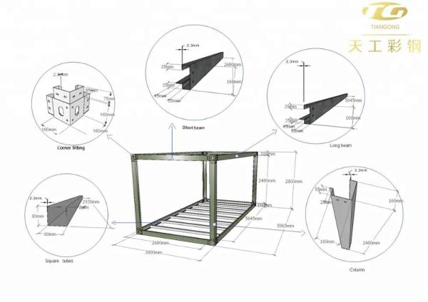 Quality 20ft 40ft Prefabricated Combined Container House Modular Office for sale