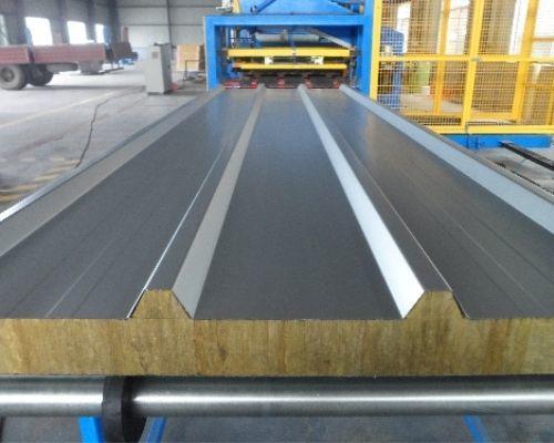 Quality High Quality Peru Sound Insulation Metal Face Rock Wool Sandwitch Roofing for Roof for sale