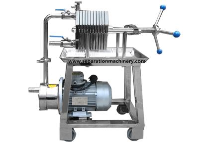 China Sanitary Stainless Steel Plate Frame Filter press For Cosmetic Perfume Liquid Filtration for sale