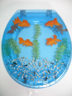 China SEA SERIES 17'18'19' fish star shell POLY-RESIN TOILET SEAT for sale