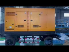 3 Fase 4 alambre 450A 250KW generador diesel refrigerado con agua Tipo de remolque con motor Perkins