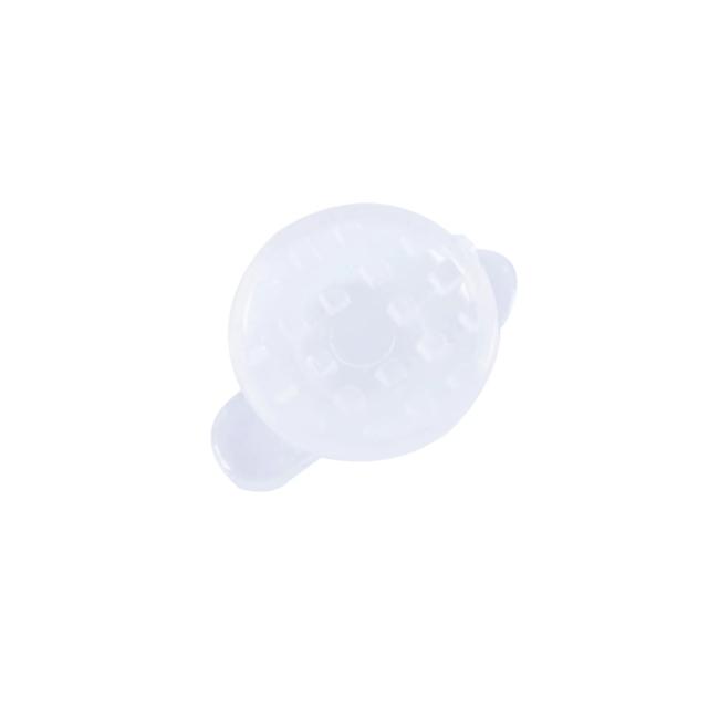 Ceramic Clear Lingual Buttons with Small Cleat