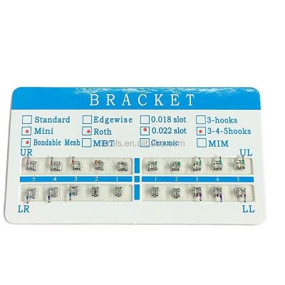 Китай Никакие Недостатки Безопасность Стандартная медицинская нержавеющая сталь ALS ДЕНТАЛЬНАЯ ОРТОДОНТИЧЕСКАЯ МИМ Мешка Брекет Roth продается