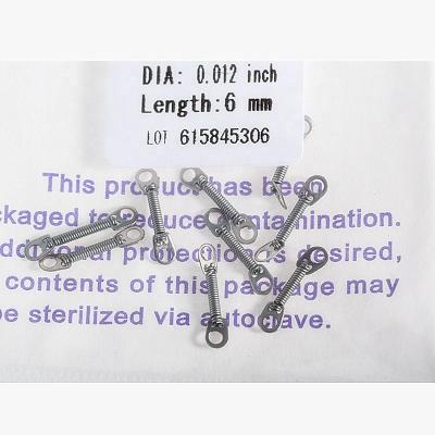 Cina Dental Orthodontics NITI Leggero in lega/forza media 6Size Braces For Teeth Classe I Strumento dentale a bobina chiusa a molla in vendita