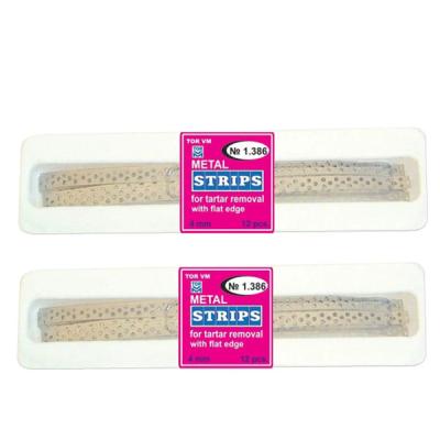 Cina Flat edge 12pcs/pk Classe II Manuale TOR VM Perforate Profilattiche Strisce Metalliche per la Rimozione del Tartaro Manuale della Fonte di Potenza in vendita