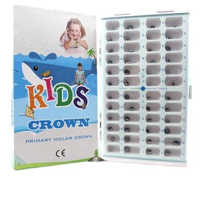 China Good Preformed Primary Molar Temporary Kit Materiale metallico in acciaio inossidabile Dental Kids Crown 48sizes Durata di conservazione 2 anni for sale