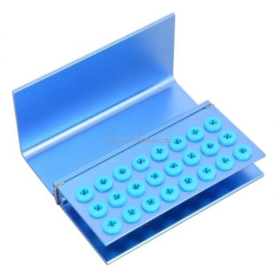 China Custom Orthodontic Accessory 24 Holes Dental Burs Holder With Silicone Block for sale