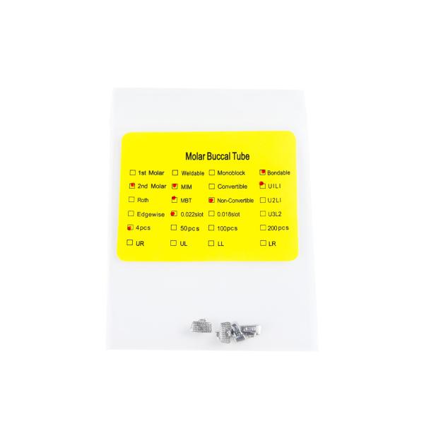 Quality Weldable Bondable Molar Buccal Tube MBT/Roth 0.022 For 1st 2nd Molars MIM for sale