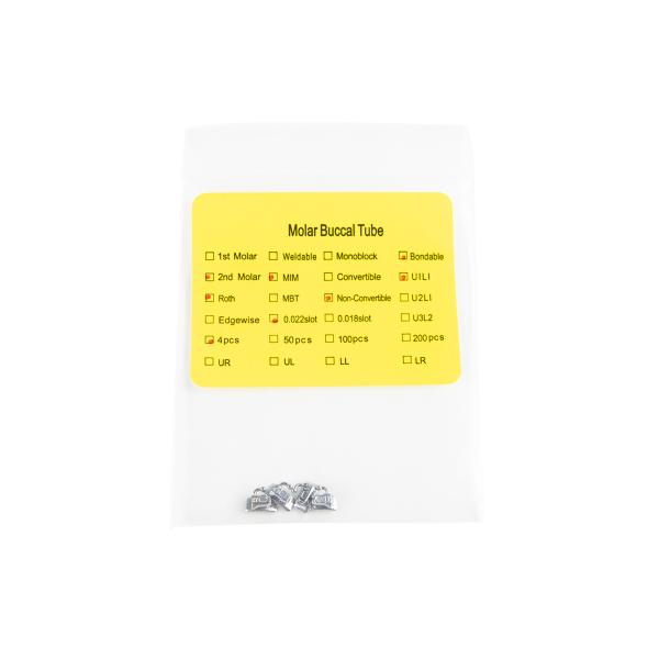 Quality Weldable Bondable Molar Buccal Tube MBT/Roth 0.022 For 1st 2nd Molars MIM for sale