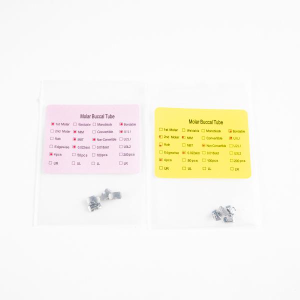 Quality Weldable Bondable Molar Buccal Tube MBT/Roth 0.022 For 1st 2nd Molars MIM for sale