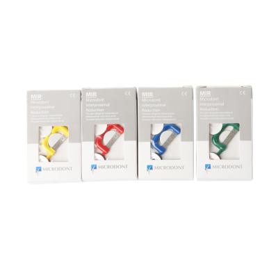 China Microdont Interproximal Reduction System MIR Kit 12pcs Strips Green Blue Red Yellow Each 3pcs with 1 Handle à venda