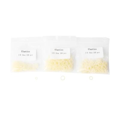 중국 정형 치아 O 링 탄력 1/8 ~ 3/8 크기 3.5-6.5 OZ 긴장 판매용