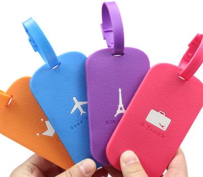 China Fashion eco-friendly silicone luggage tag for sale
