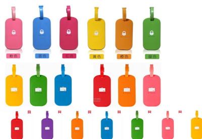 China PVC soft silicone luggage tag for sale