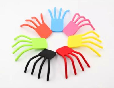 China Flexible Finger Shape Silicone Phone Holder Silicone Mobile phone Holder stand for sale
