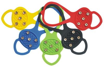 China Black blue yellow green durable safe anti-slip shoe cover ice grips magic spike for sale