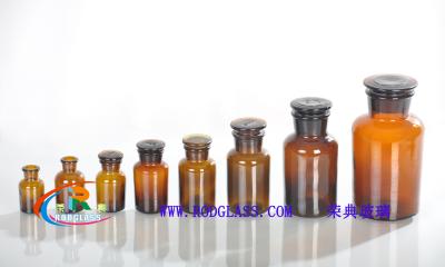 China amber chemical reagent glass bottle for sale