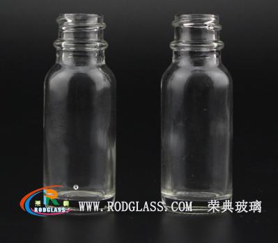 China 15ml clear boston round glass bottle for sale