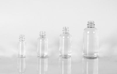 China clear boston round glass bottle for sale