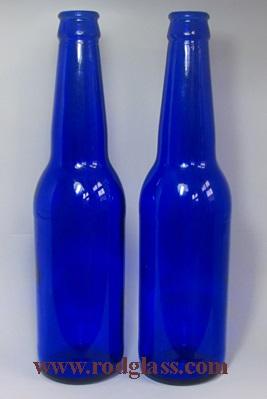 China 330ml cobalt blue beer glass bottle for sale