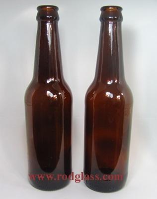 China 330ml amber beer glass bottle for sale
