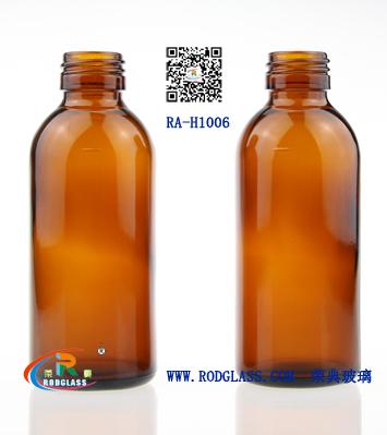 China 100ML amber glass bottle for syrup for sale