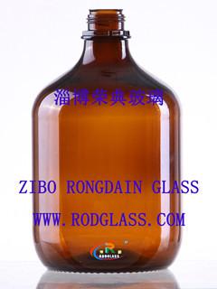 China 2500ml amber chemical reagent glass bottle，big capacity for sale