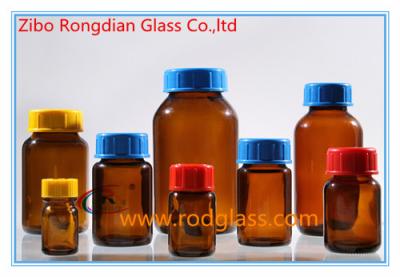 China Amber chemical reagent glass bottle wide mouth,various size for sale