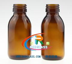 China 100ml amber glass bottle for syrup DIN 28MM for sale