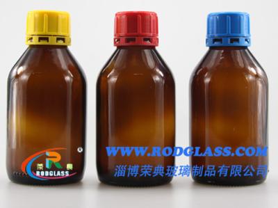 China 250ml amber chemical reagent glass bottle ,narrow mouth for liquids for sale