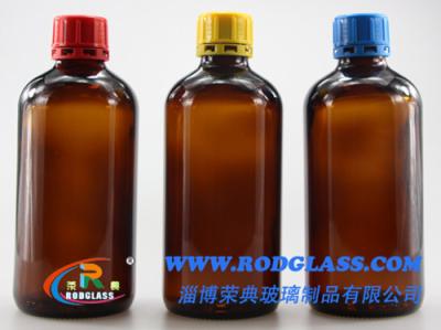China 500ml amber glass bottle for reagent,narrow mouth for liquids with tamper evidient caps for sale