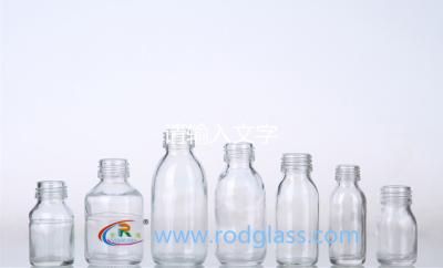 China clear glass bottle  for syrup DIN28MM, pharmaceuticalm,30ml,60ml,100ml,125ml for sale