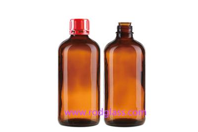 China 500ml amber reagent glass bottle for liquids  with tamper evidient caps for sale