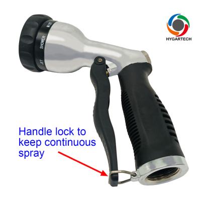 중국 8 모드 산수용 호스 노즐 Ｗ 전면 트리거 제어를 금속을 입히세요 판매용