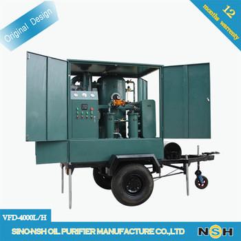 China Double Stages Vacuum Transformer Oil Testing Equipment Transformer Oil Purifier for sale