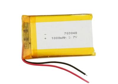 China 703048 3.7 V 1000mah Polymer Lithium Battery , Lithium Deep Cycle Battery Weight 20 G for sale